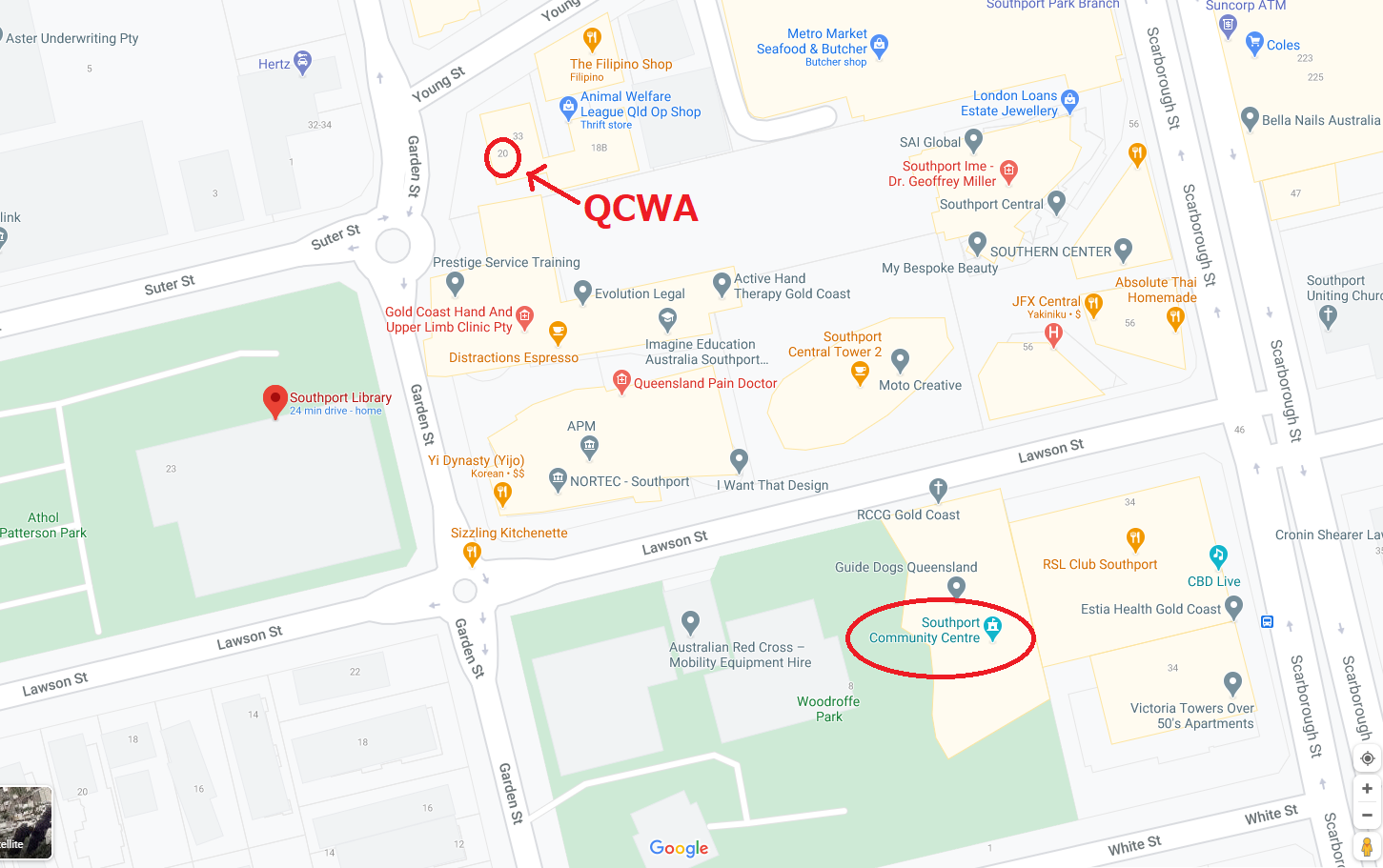 QCWA Map | SWAN FITNESS